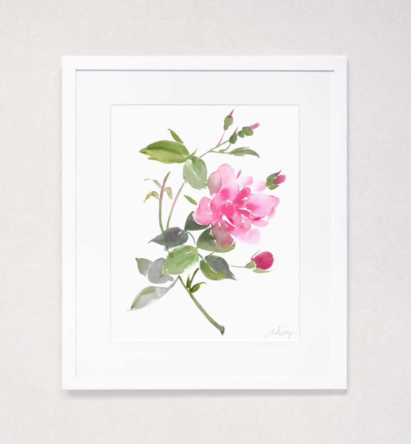 Botanical Floral Study No. 4 (watercolor Art Print) - Etsy