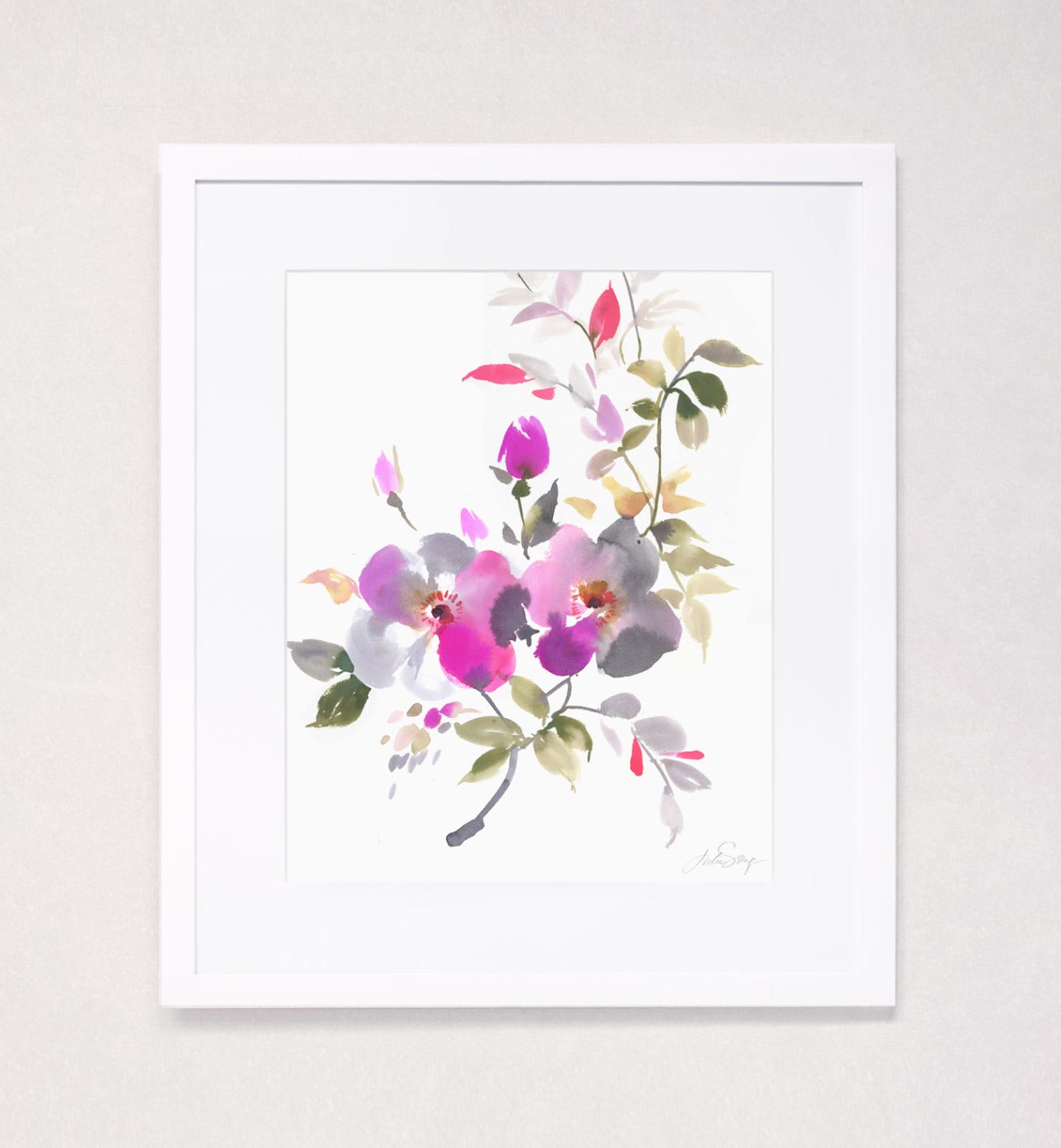 Botanical Floral Study No. 3 (watercolor Art Print) - Etsy