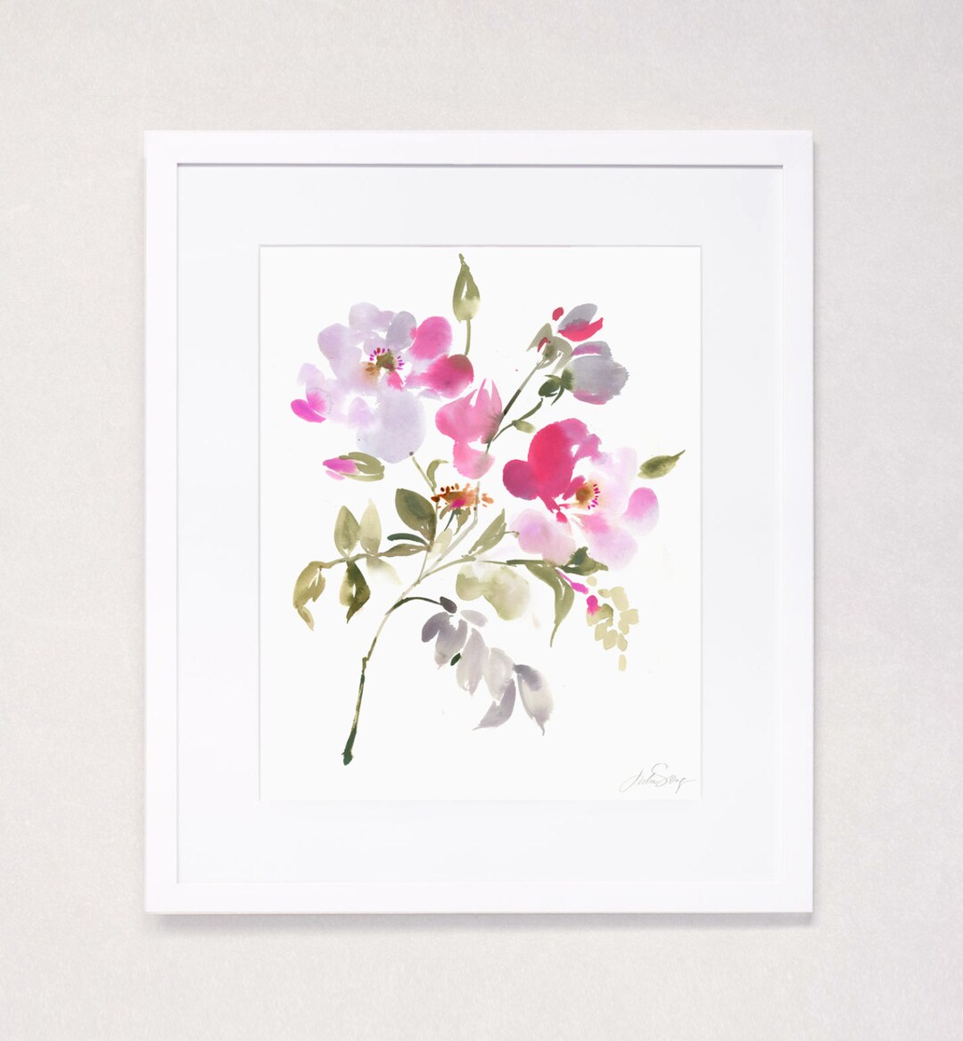 Botanical Floral Study No. 1 (watercolor Art Print) - Etsy