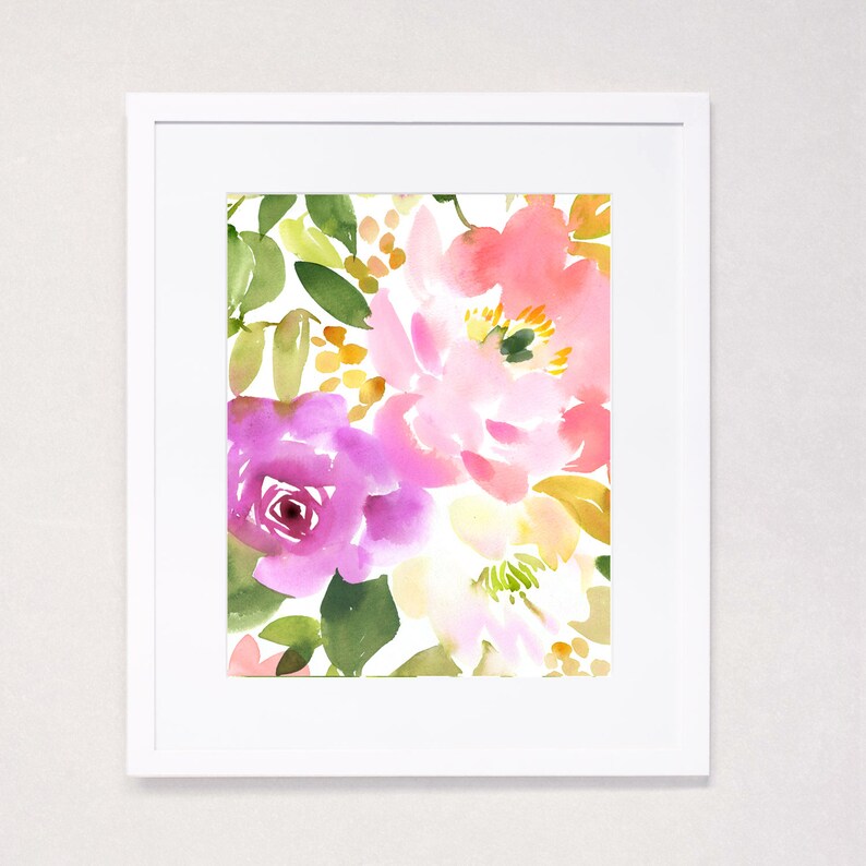 Spring Burst watercolor Art Print - Etsy
