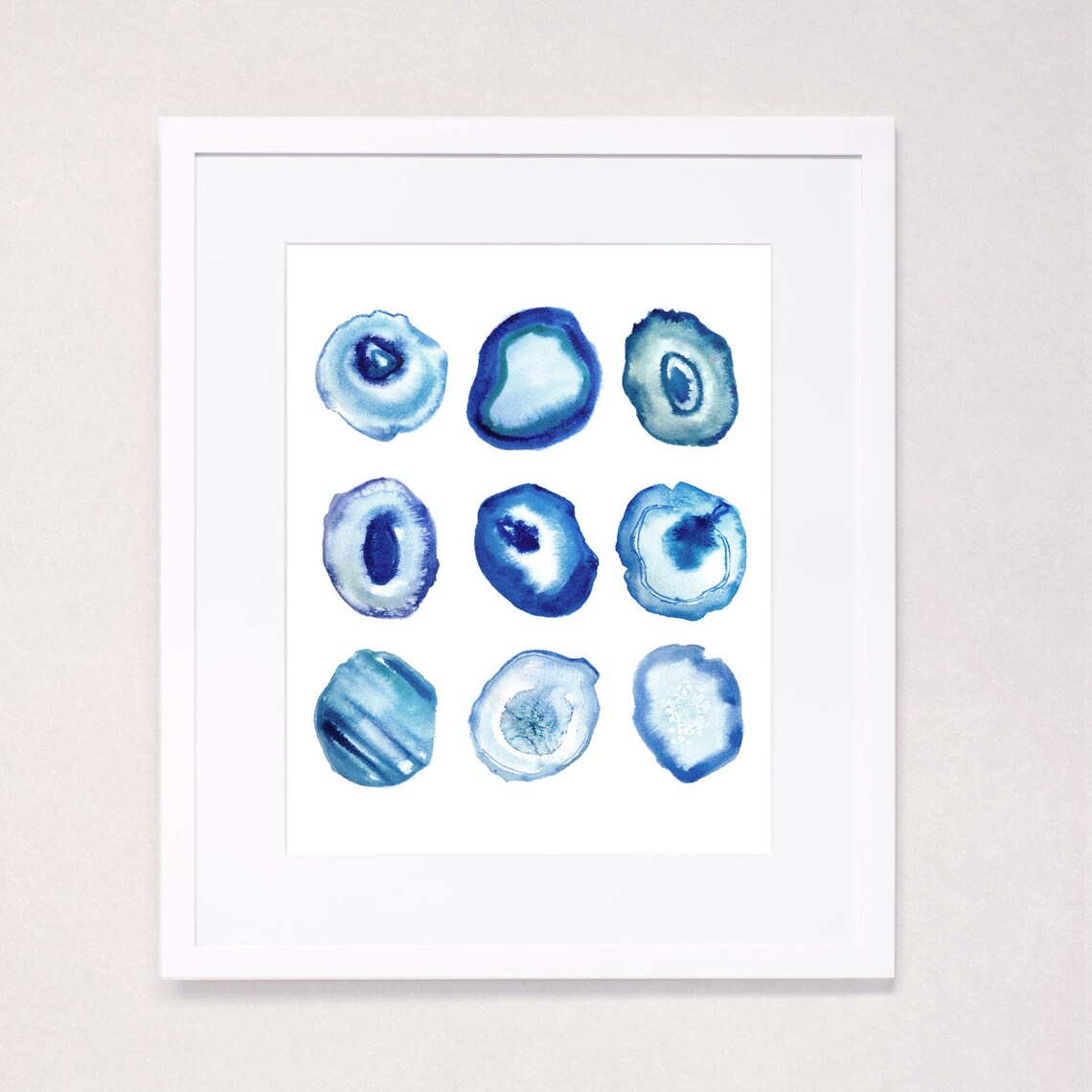 Geode Watercolor Art Print - Etsy