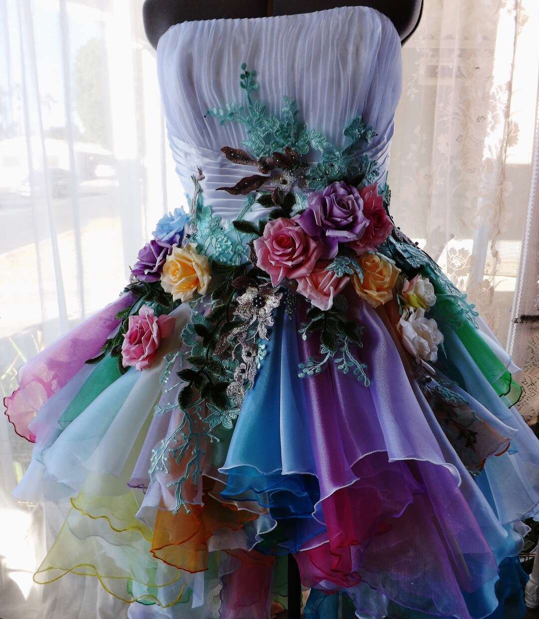 Made to Order MINI Wedding Dress FAIRY RAINBOW Unicorn Colorful ...