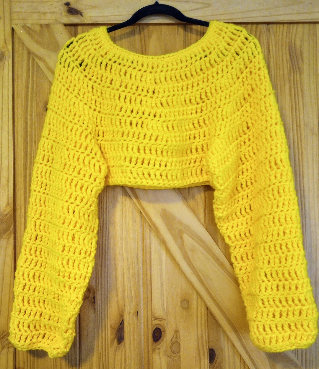 Golden Yellow Bolero Crochet Sleeves - Etsy