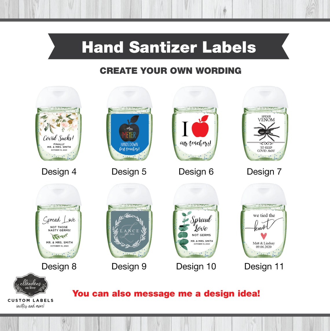 Custom Hand Sanitizer Labels // 1 oz. bottle labels // Baby | Etsy