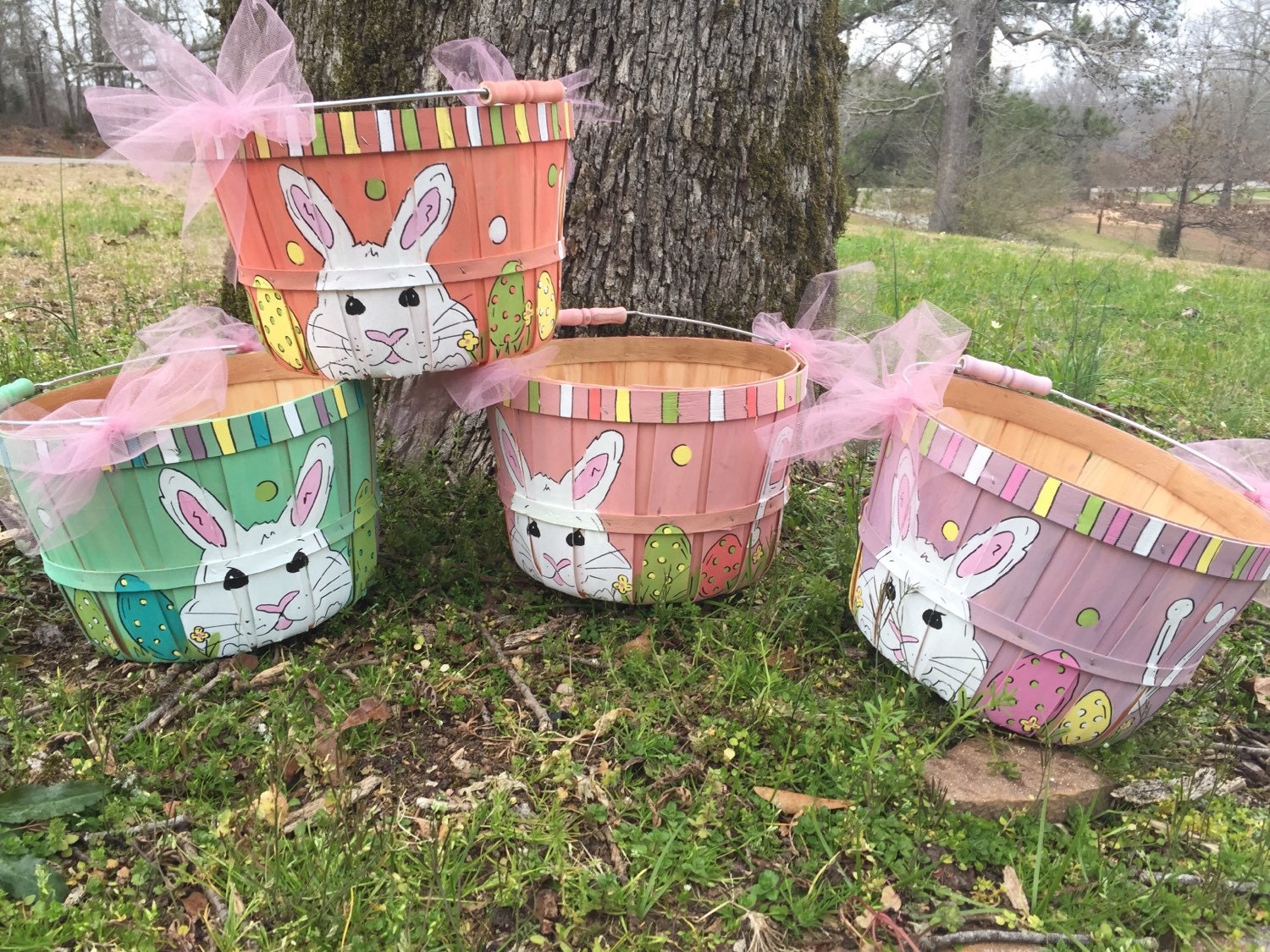 Personalized Easter Basket First Easter Basket Painted - Etsy