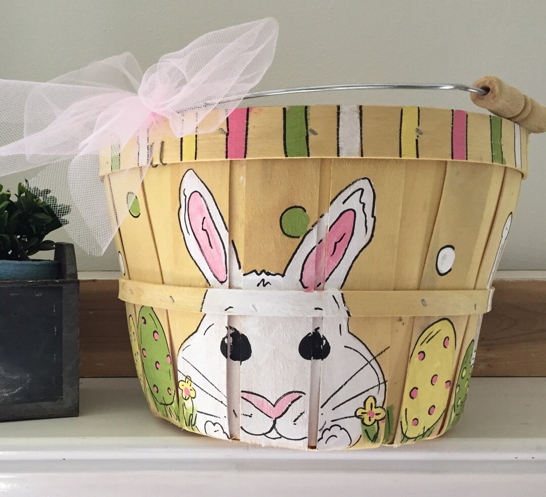Painted Easter Basket, Personalized Easter Basket, First Easter Basket ...