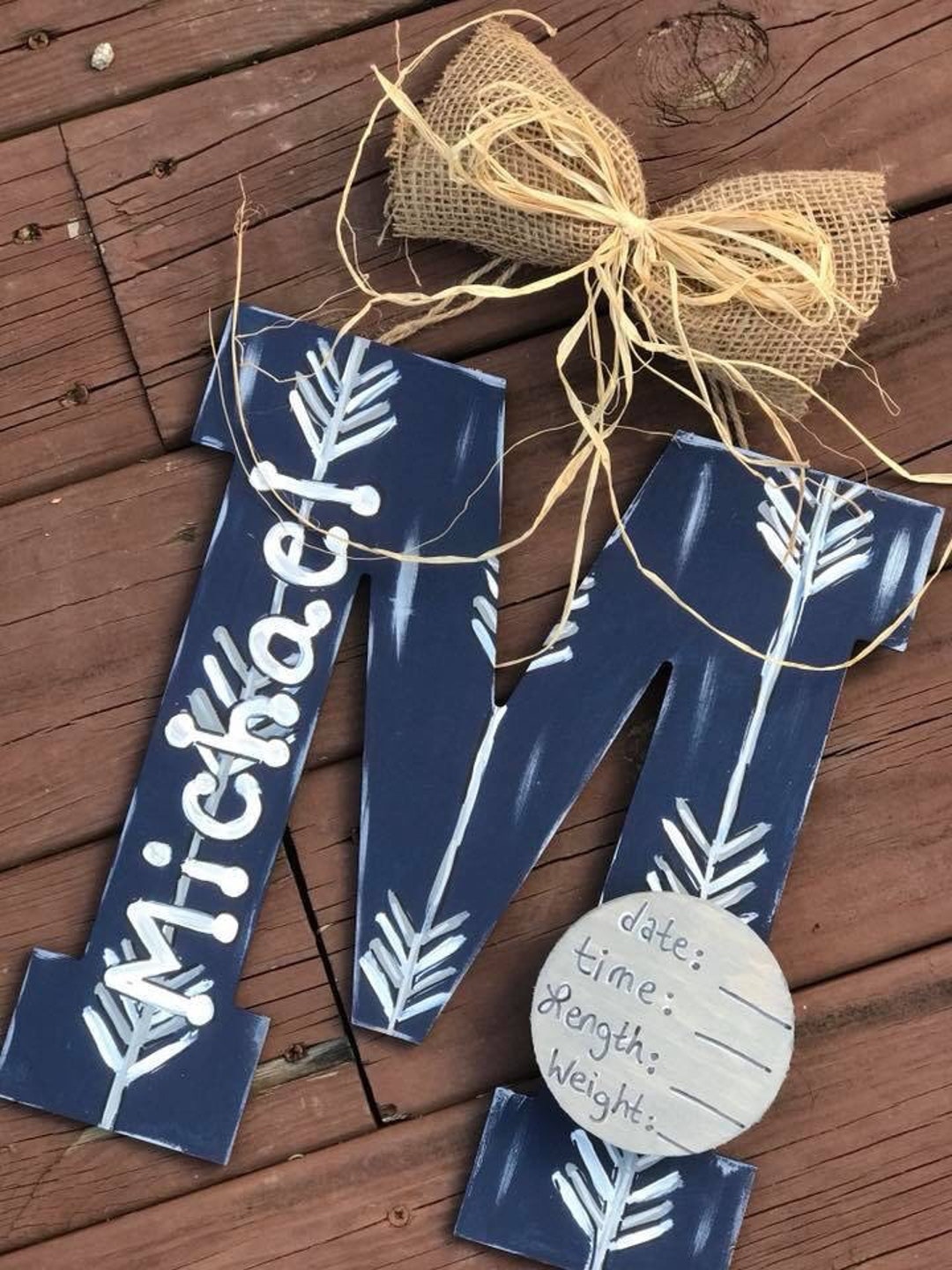 Nursery Door Hanger , Letter M Door Door Hanger, Hospital Door Hanger ...