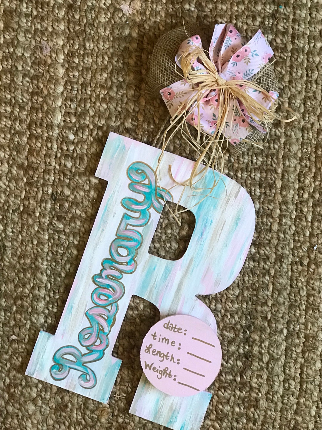 Wooden Door Hangee, Nursery Door Hanger, Hospital Announcment Door ...