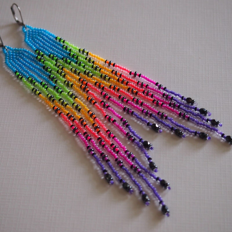Neon Earrings - Etsy