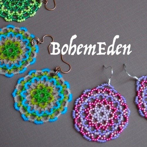 Beadweaving Tutorial: Seed Bead Mandala Earrings or Pendant. - Etsy