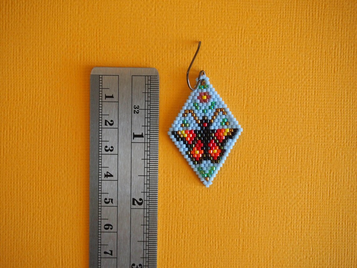Moth Seed Bead Earring Pattern: Brick Stitch (PDF) - Etsy