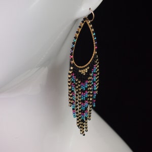 Disco Lights: Flashy Beaded Fringes in Metallic Pink, Teal, and Blue ...