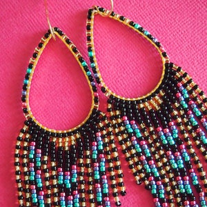 Disco Lights: Flashy Beaded Fringes in Metallic Pink, Teal, and Blue ...