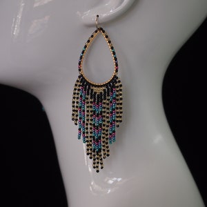 Disco Lights: Flashy Beaded Fringes in Metallic Pink, Teal, and Blue ...