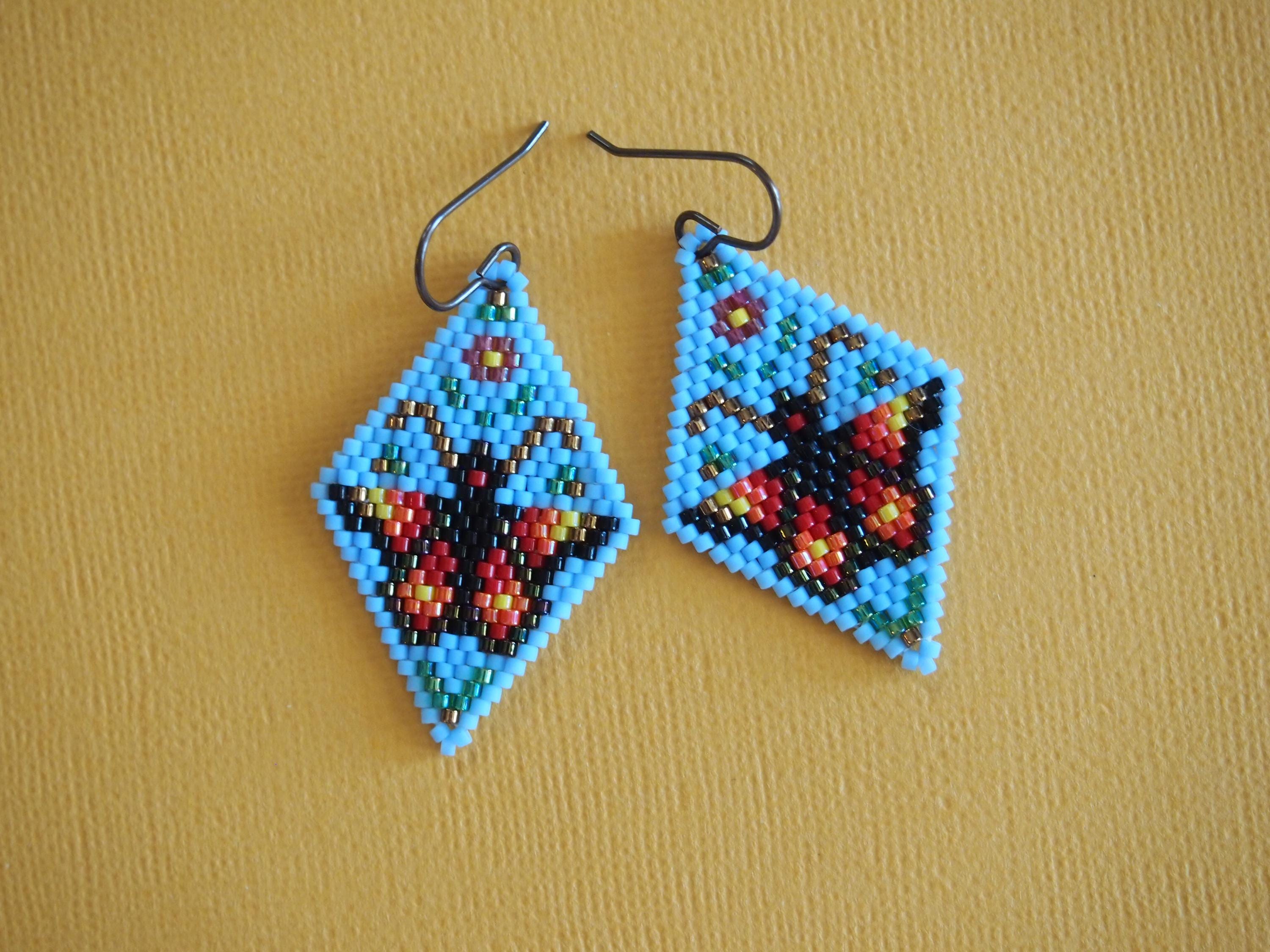 Moth Seed Bead Earring Pattern: Brick Stitch (PDF) - Etsy