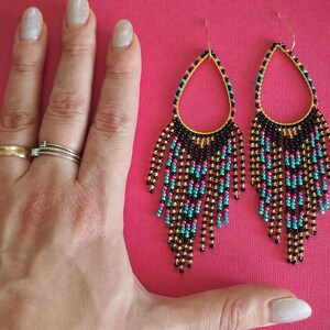 Disco Lights: Flashy Beaded Fringes in Metallic Pink, Teal, and Blue ...