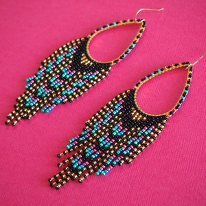 Disco Lights: Flashy Beaded Fringes in Metallic Pink, Teal, and Blue ...