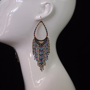 Disco Lights: Flashy Beaded Fringes in Metallic Pink, Teal, and Blue ...