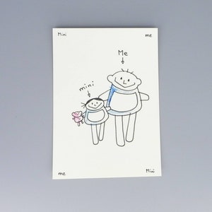 Mini Me Greeting Card for Father or Daughter Father's - Etsy