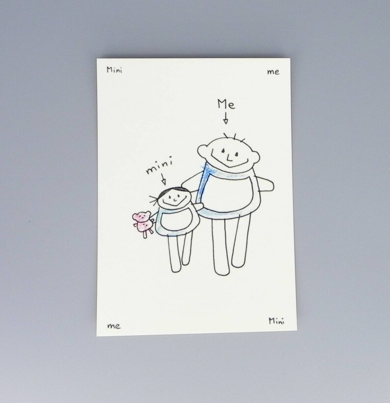 Mini Me Greeting Card for Father or Daughter Father's - Etsy