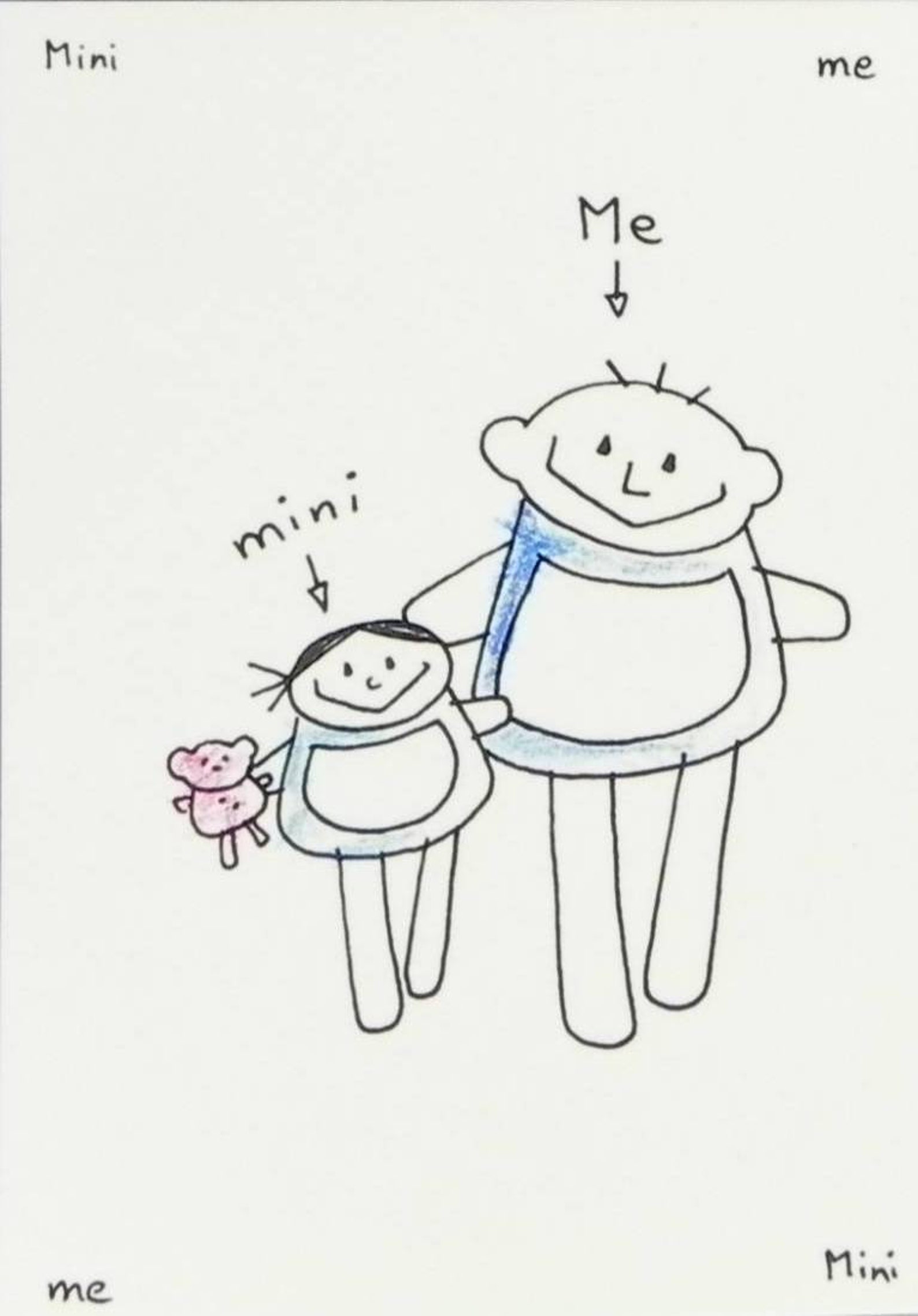 Mini Me Greeting Card for Father or Daughter Father's - Etsy