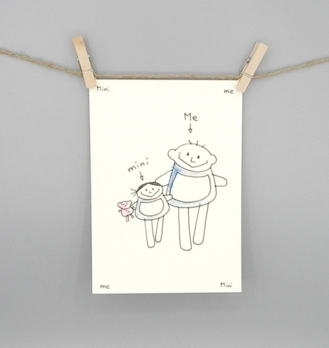 Mini Me Greeting Card for Father or Daughter Father's - Etsy