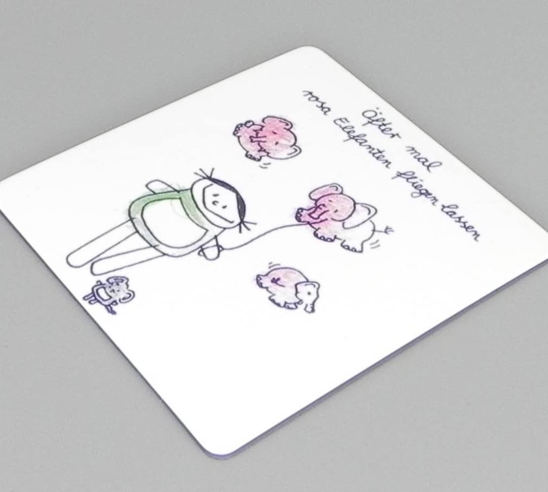 Funny Magnet With Saying "let Pink Elephants Fly More Often" / Fridge ...