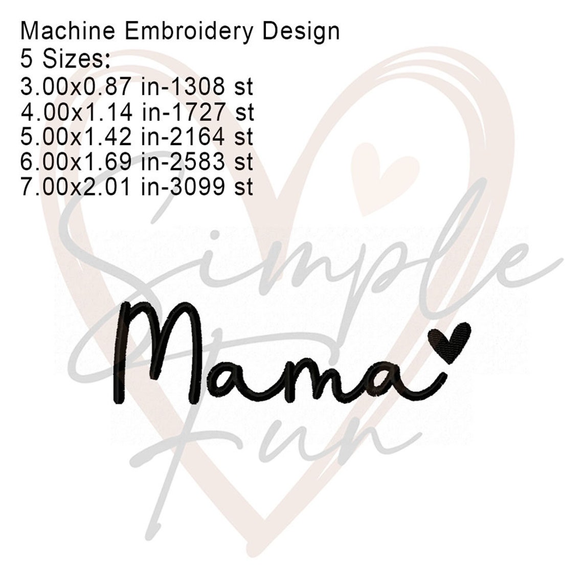 Mama Embroidery,mama Filled Stitch Embroidery,mama Embroidery Design ...
