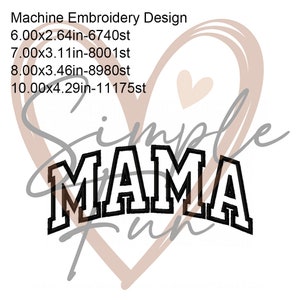 MAMA Applique Embroidery,mama Embroidery Design,machine Embroidery File ...