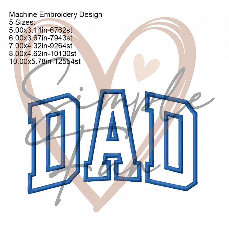 DAD Applique,dad Embroidery,dad Tshirt Design,father's Day Embroidery ...