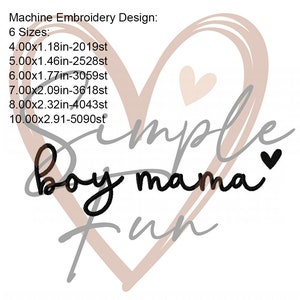 Boy Mama Embroidery,mama Life Embroidery Design,mom Sweatshirt ...