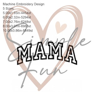 MAMA Outline Embroidery,mama Embroidery File,machine Embroidery Design ...