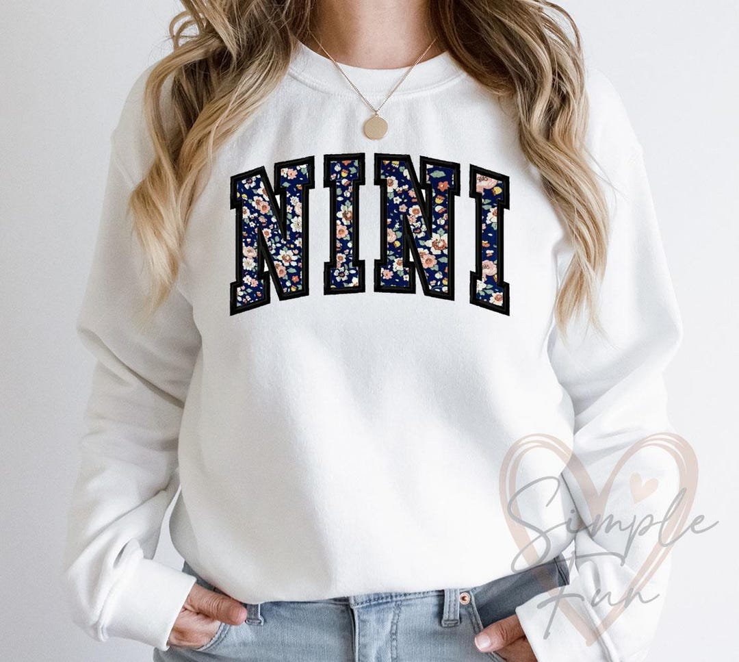 NINI Applique Embroidery Design,nini Sweatshirt Embroidery Design ...
