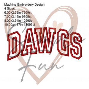Dawgs Applique Pattern,dawgs Embroidery Design,machine Embroidery ...