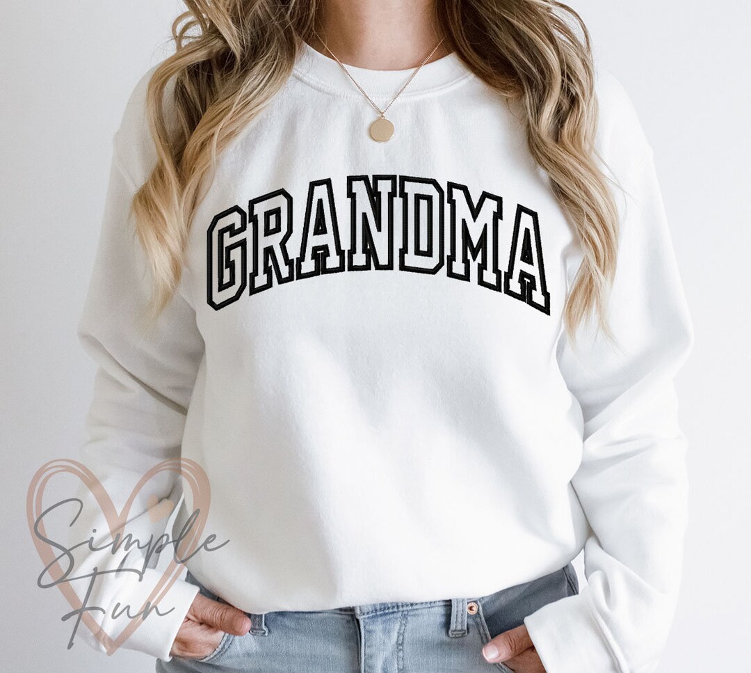 Grandma Outline Embroidery Design,grandma Sweatshirt Embroidery,machine ...