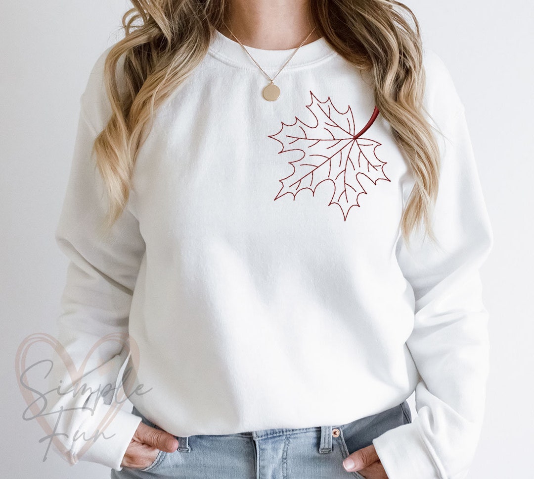 Fall Leaf Embroidery Design,fall Embroidery File,seatshirt Embroidery ...