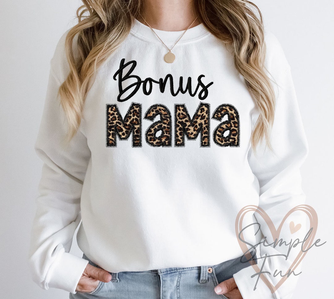 Bonus Mama Embroidery Design,mama Applique Design,mama Sweatshirt ...