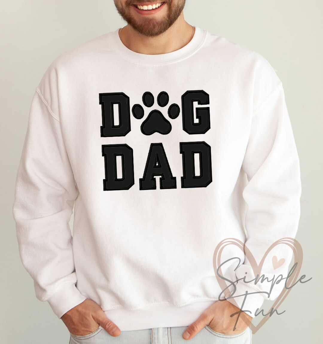 DOG DAD Applique Embroidery,sweatshirt Embroidery Design,dog Paw ...