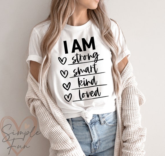 I AM Strong Svgpositive Words Svgwoman Svgbeautiful | Etsy