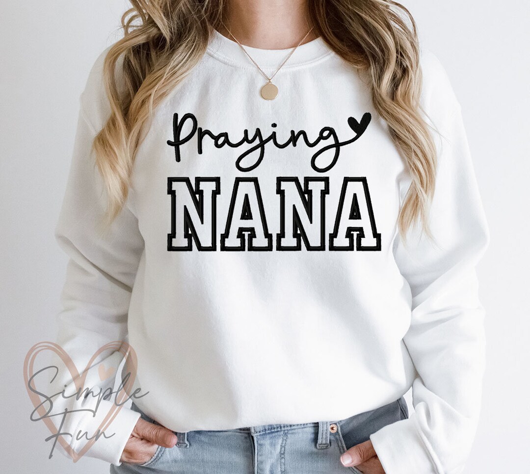 Praying NANA Embroidery,nana Applique Design,nana Embroidery Design ...