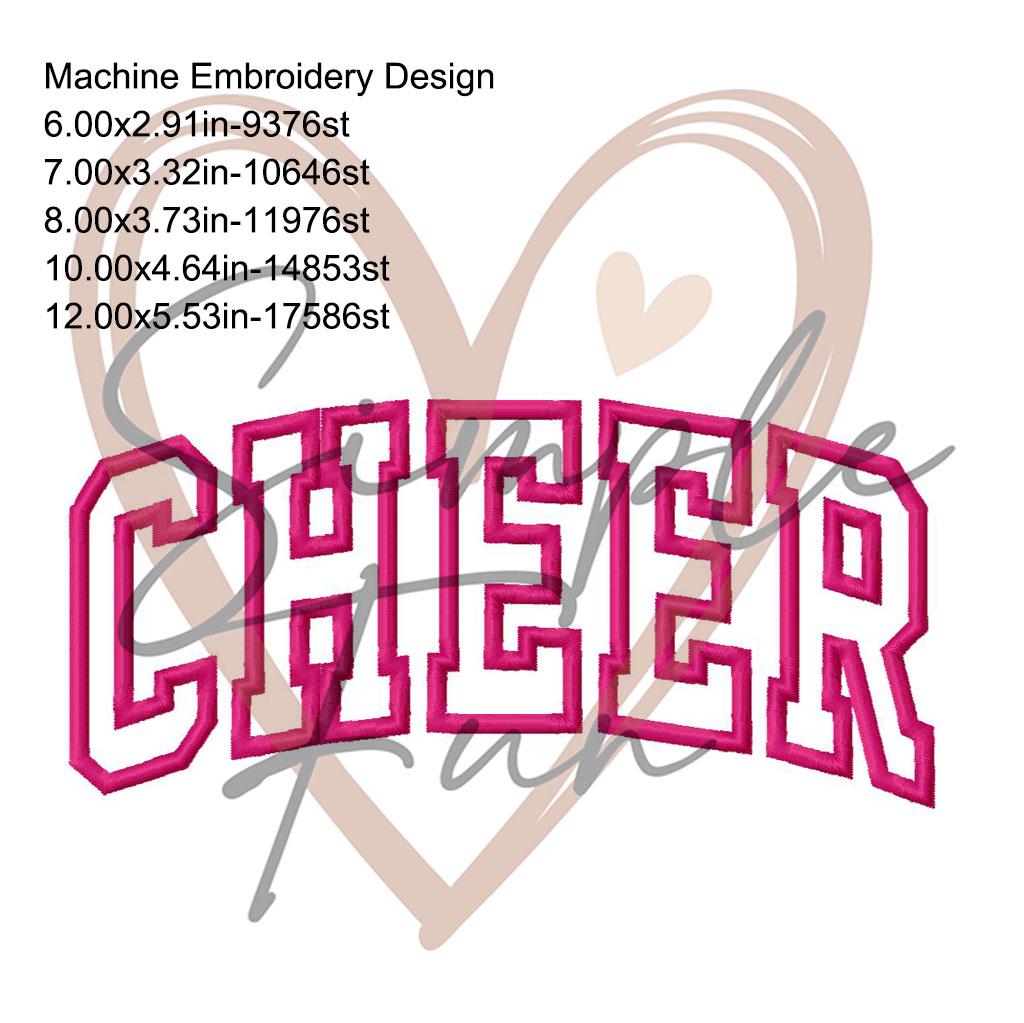 Cheer Applique Embroidery,cheer Sweatshirt Embroidery Design,t-shirt ...