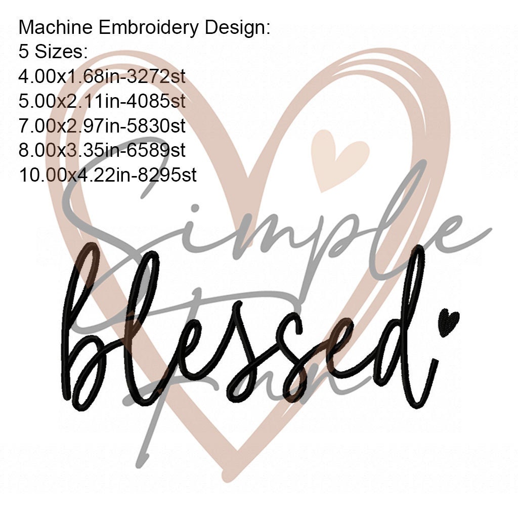 Blessed Embroidery File,thanksgiving Embroidery,sweatshirt Embroidery ...