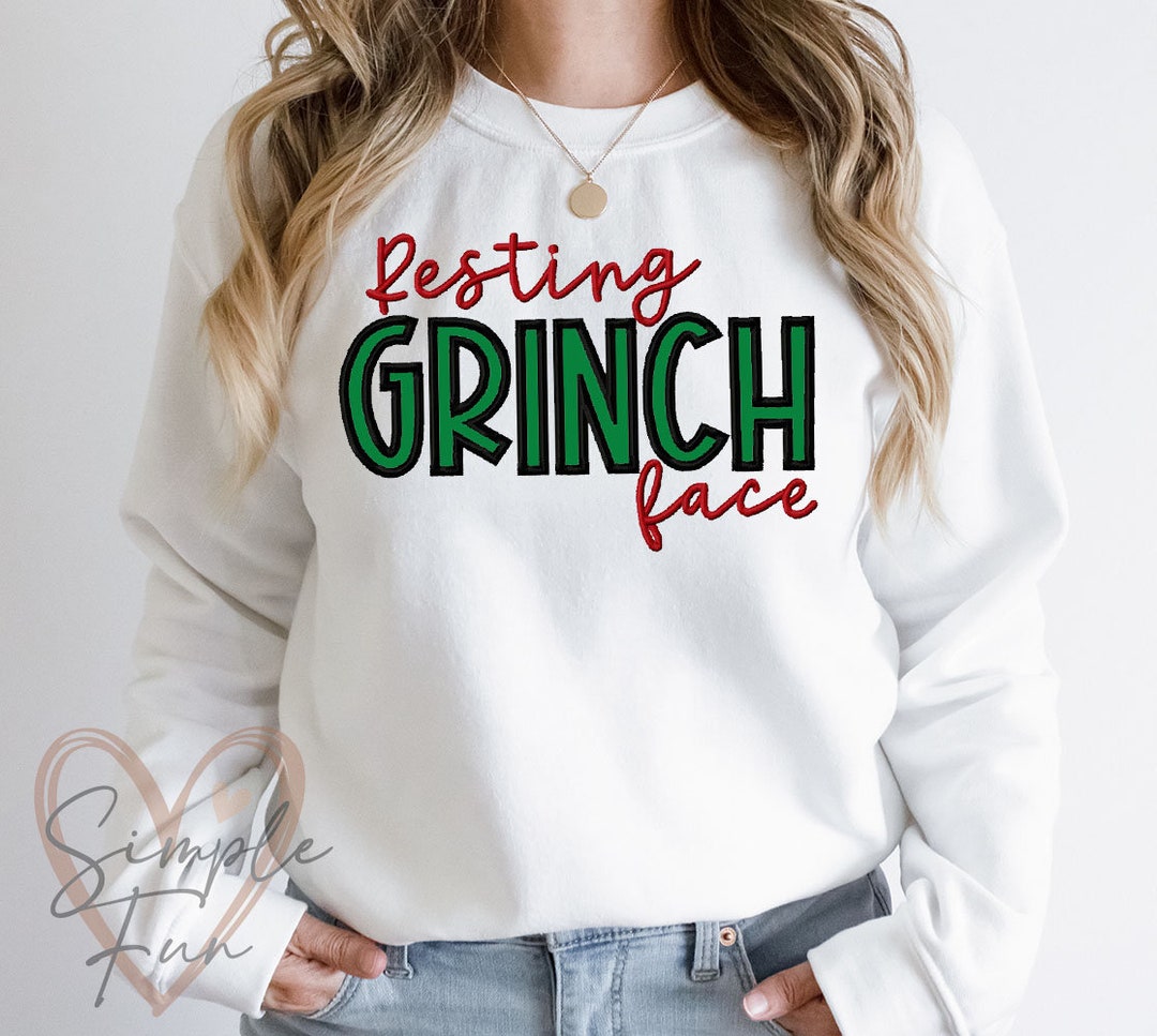 Resting Grinch Face Applique Embroidery,christmas Embroidery Design ...