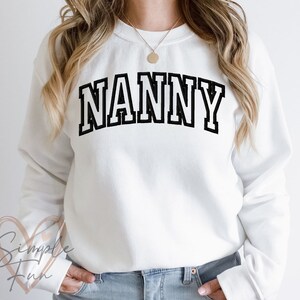 NANNY Applique Embroidery,grandma Sweatshirt Embroidery,machine ...