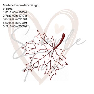 Fall Leaf Embroidery Design,fall Embroidery File,seatshirt Embroidery ...