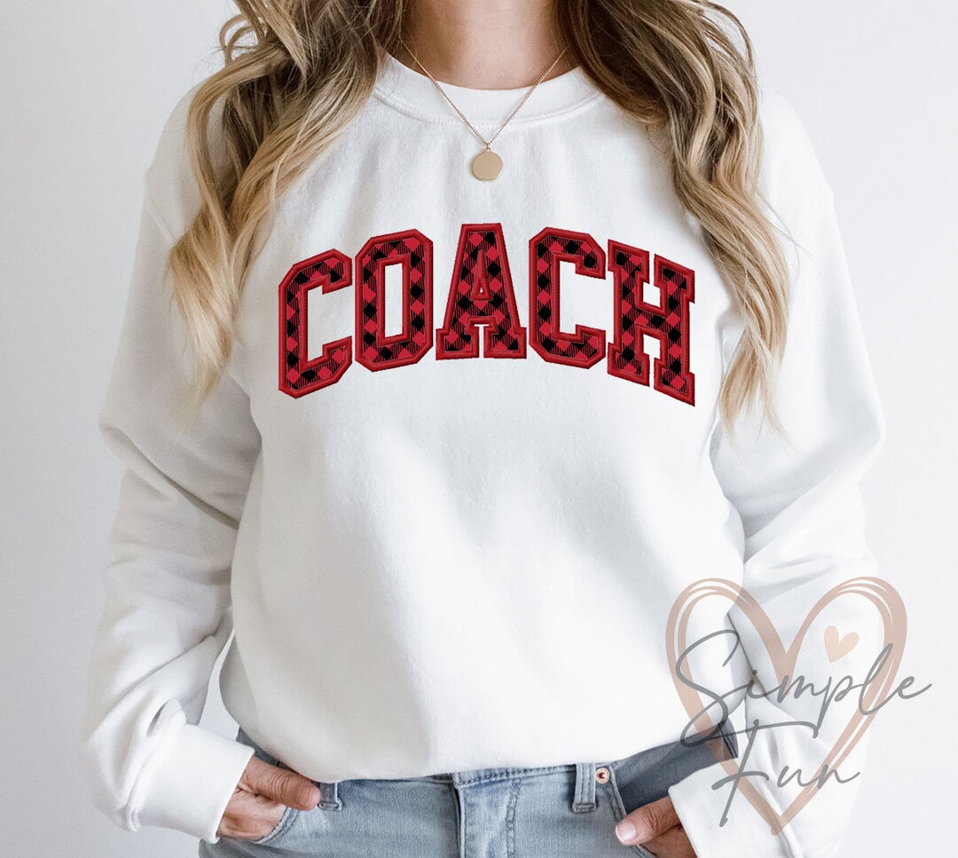 Coach Applique Embroidry,maching Embroidery Design,sweatshirt ...