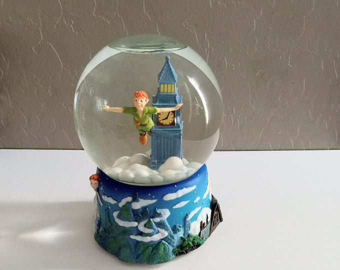 Vintage Disney Peter Pan Water Snow Globe Musical Enesco - Etsy