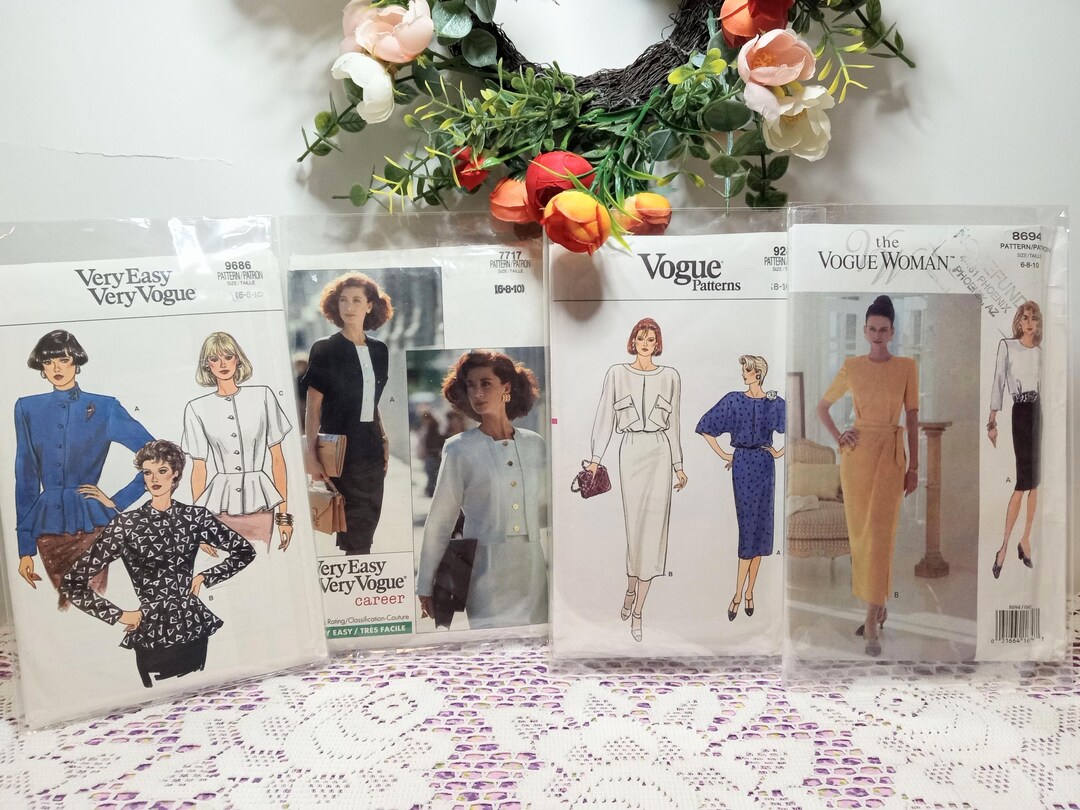 Vintage Vogue Sewing Patterns Uncut 8694, 7717, 9246, 9686 - Etsy