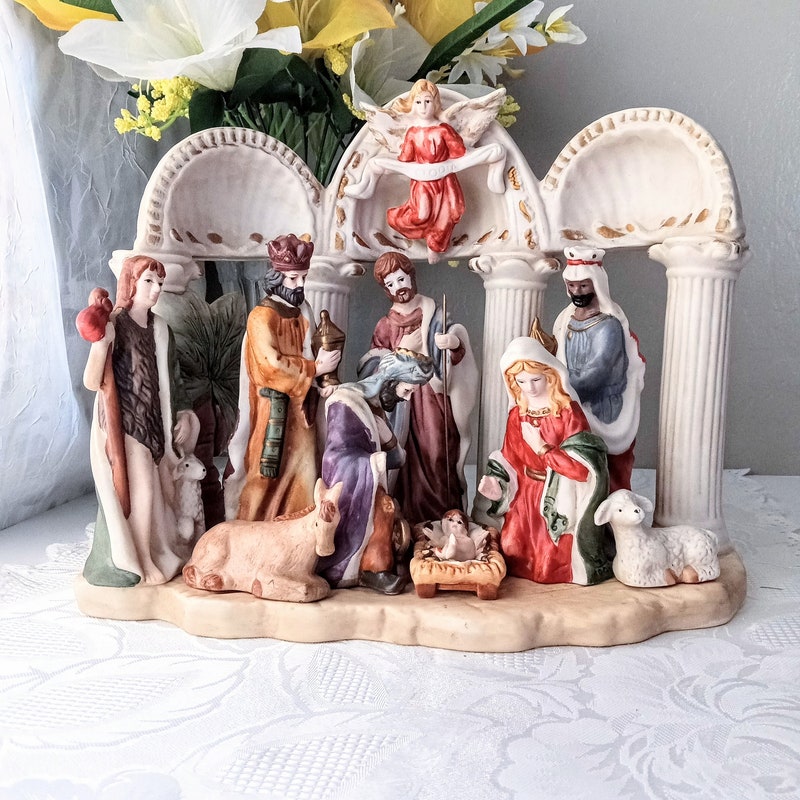 Ceramic Nativity Set - Etsy