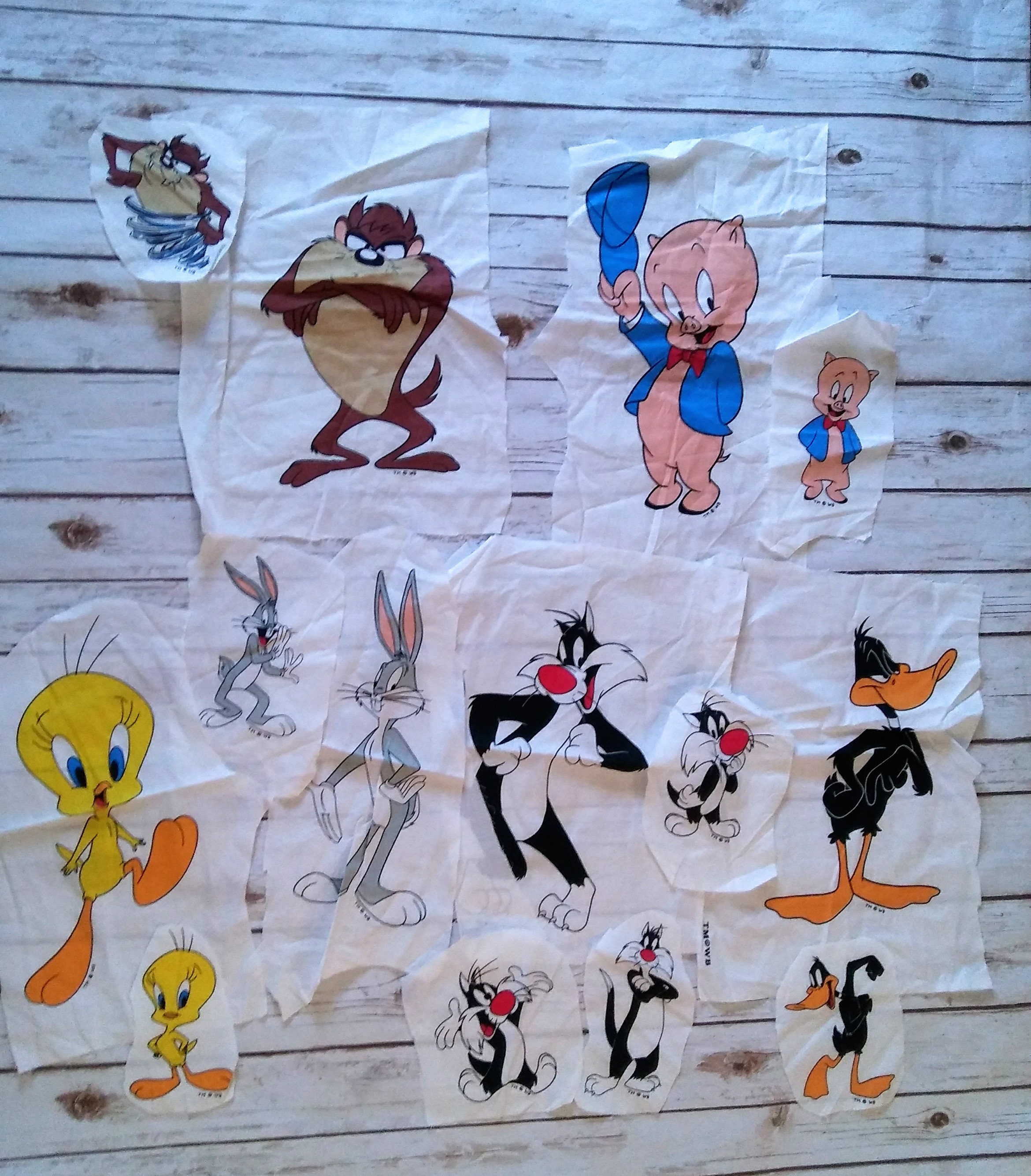Porky Pig Lot of 14. Sylvester Taz Vintage Looney Tunes Fabric Print ...